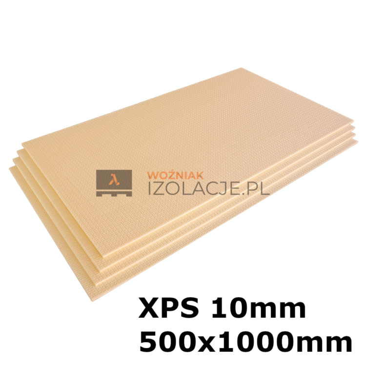 Płyty XPS 1cm 10x500x1000mm struktura wafla – wozniakizolacje.pl